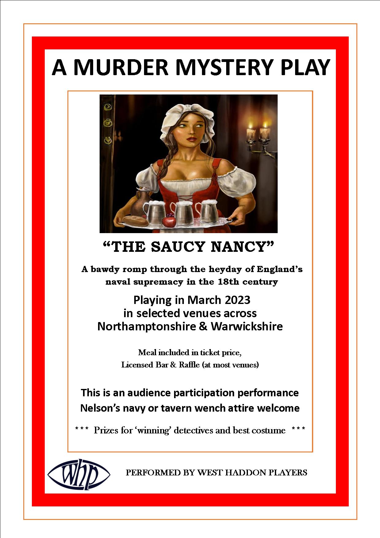 The Saucy Nancy Murder Mystery – West Haddon Players